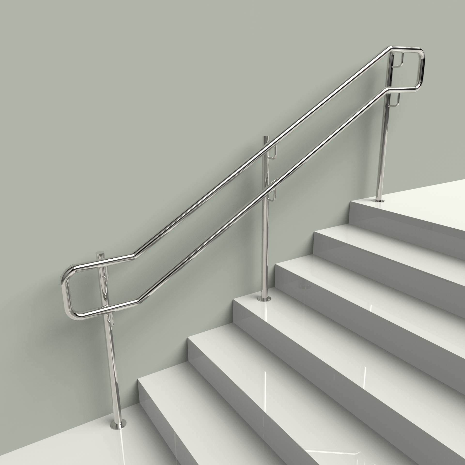 CORRIMÃO DE ACESSIBILIDADE RD ESCADA SIMPLES - Guerra Metais